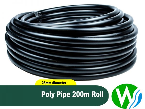 Poly Pipe 200m Roll 25mm diameter - The Watershed Water Systems